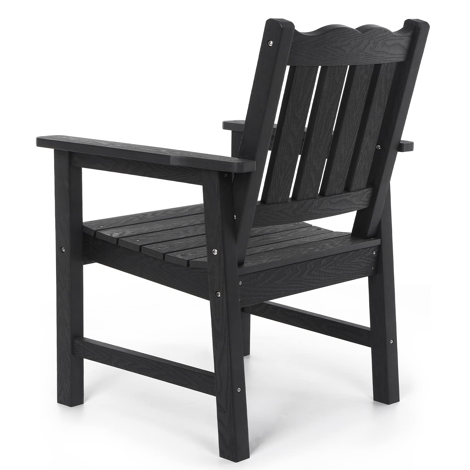 Stoog All-Weather Patio Chairs Set of 2, Outdoor Dining Chairs with Cu ...