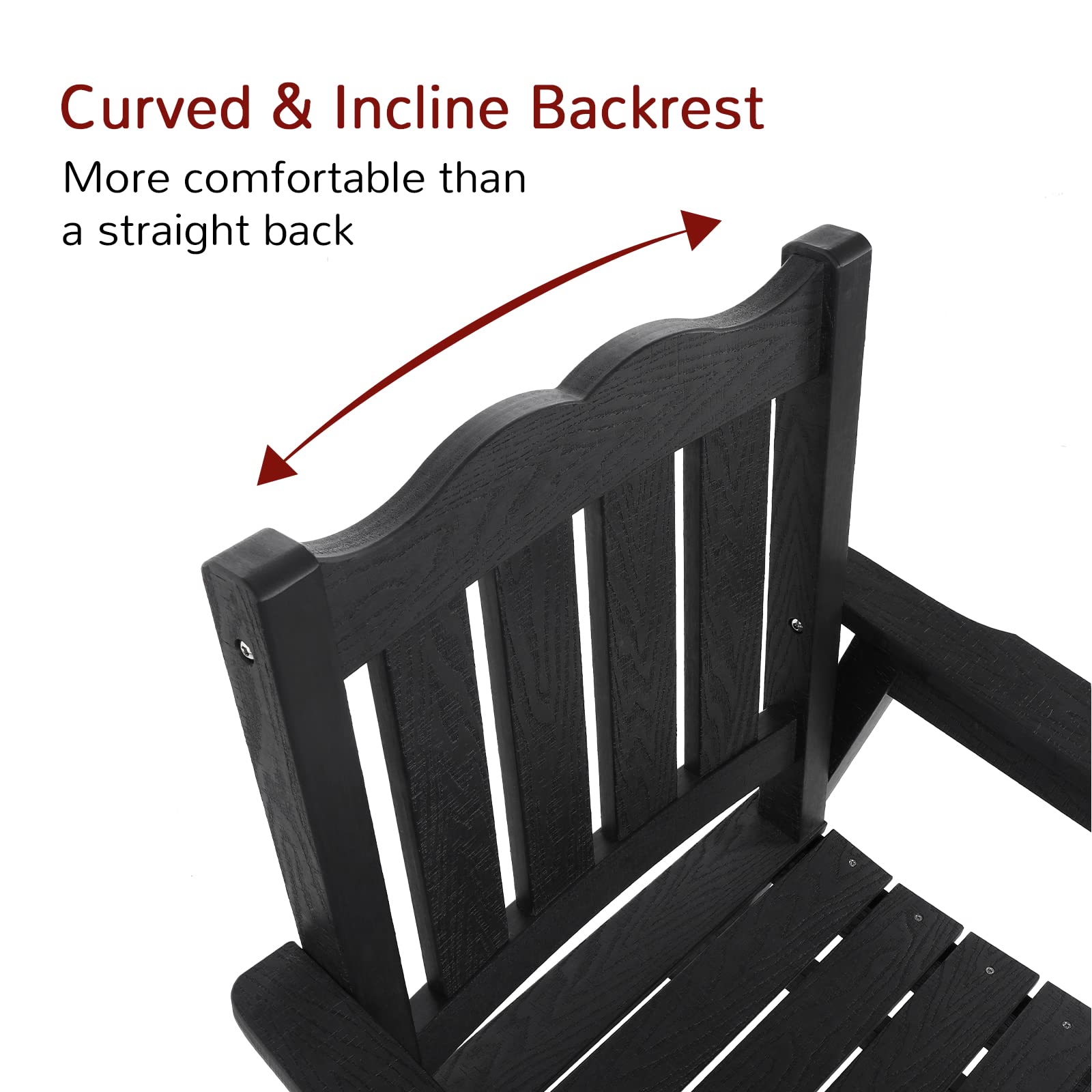 Stoog All-Weather Patio Chairs Set of 2, Outdoor Dining Chairs with Cu ...